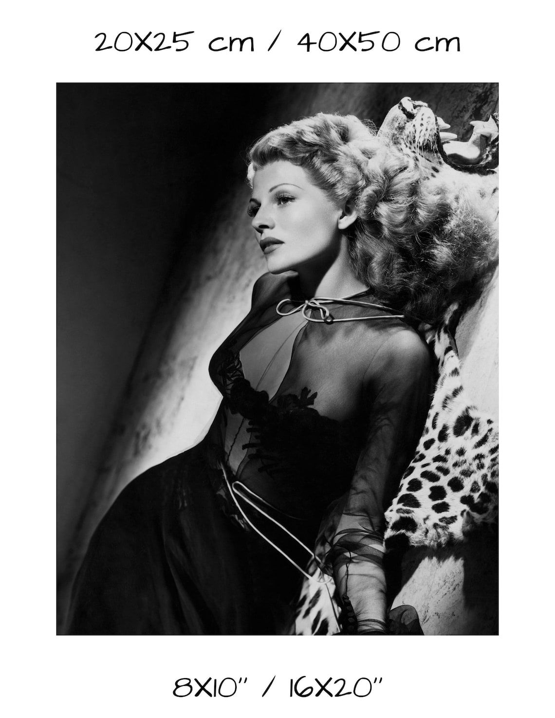 Rita Hayworth vintage photograph retro wall art Rita | Etsy