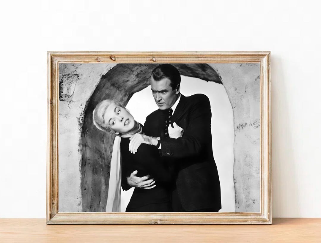 Vintage Kim Novak & James Stewart Photo Print - Classic Hollywood Movie ...