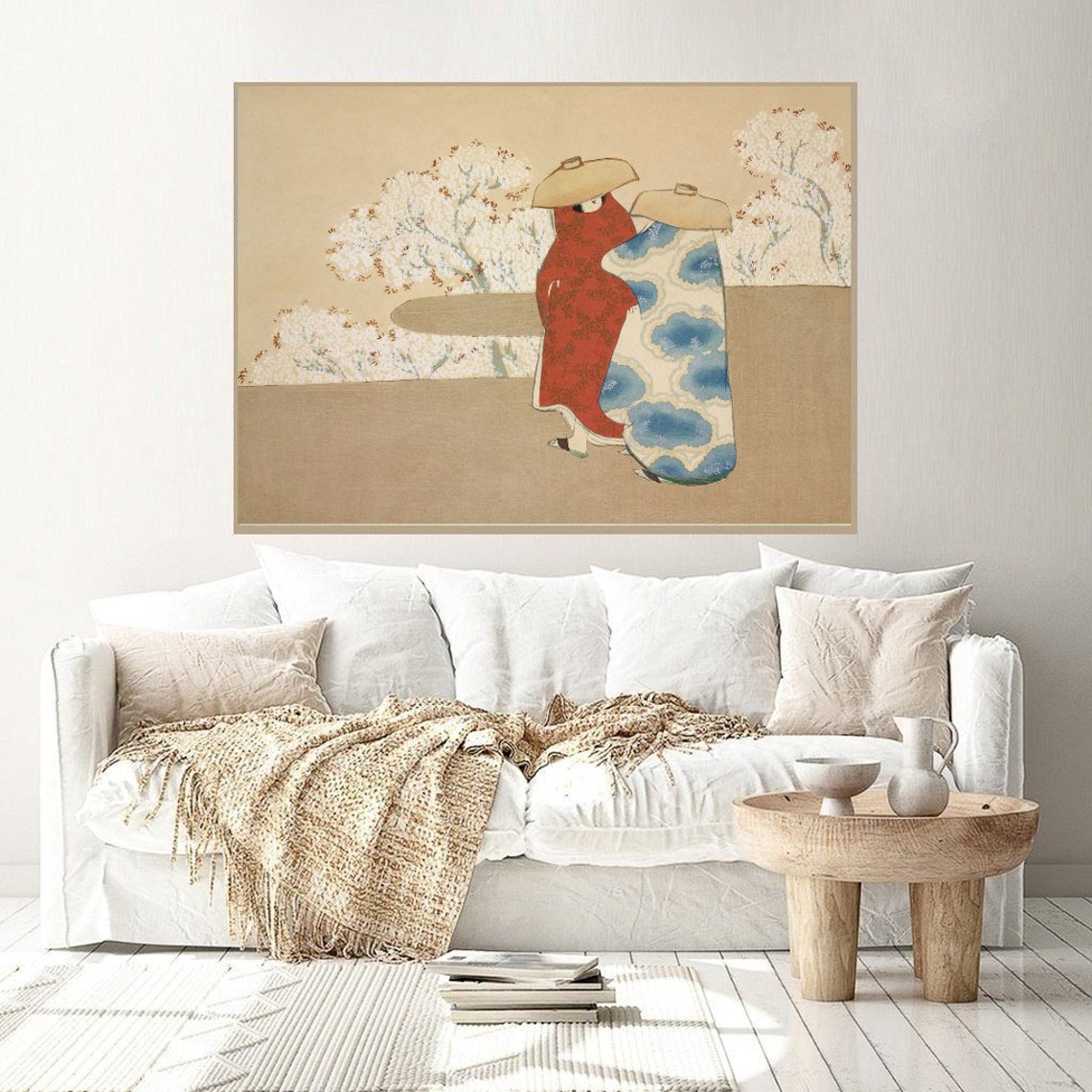 Japanese Art Print: Kamisaka Sekka Hanami Season - Etsy