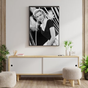 Grace Kelly Vintage Photograph Retro Wall Art Grace Kelly Photo Print ...