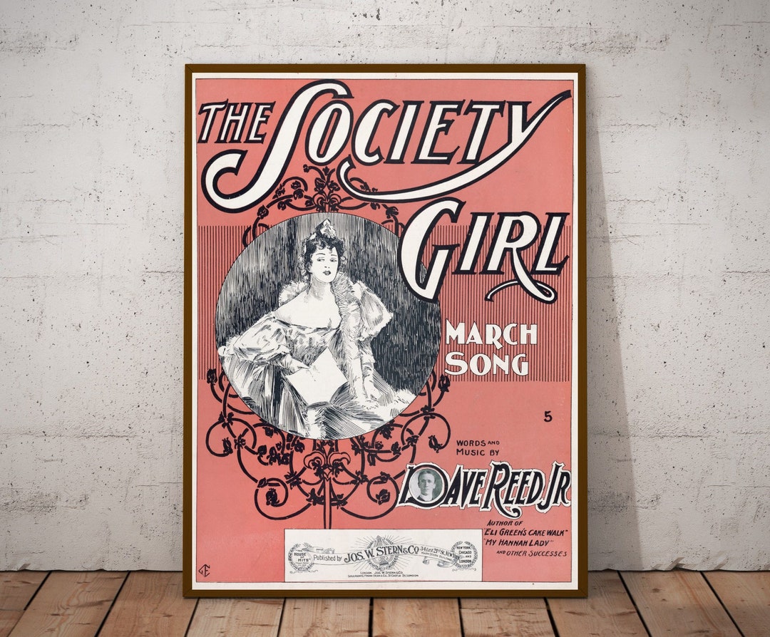 Vintage Movie Poster: the Society Girl (1899) Art Nouveau Print - Etsy