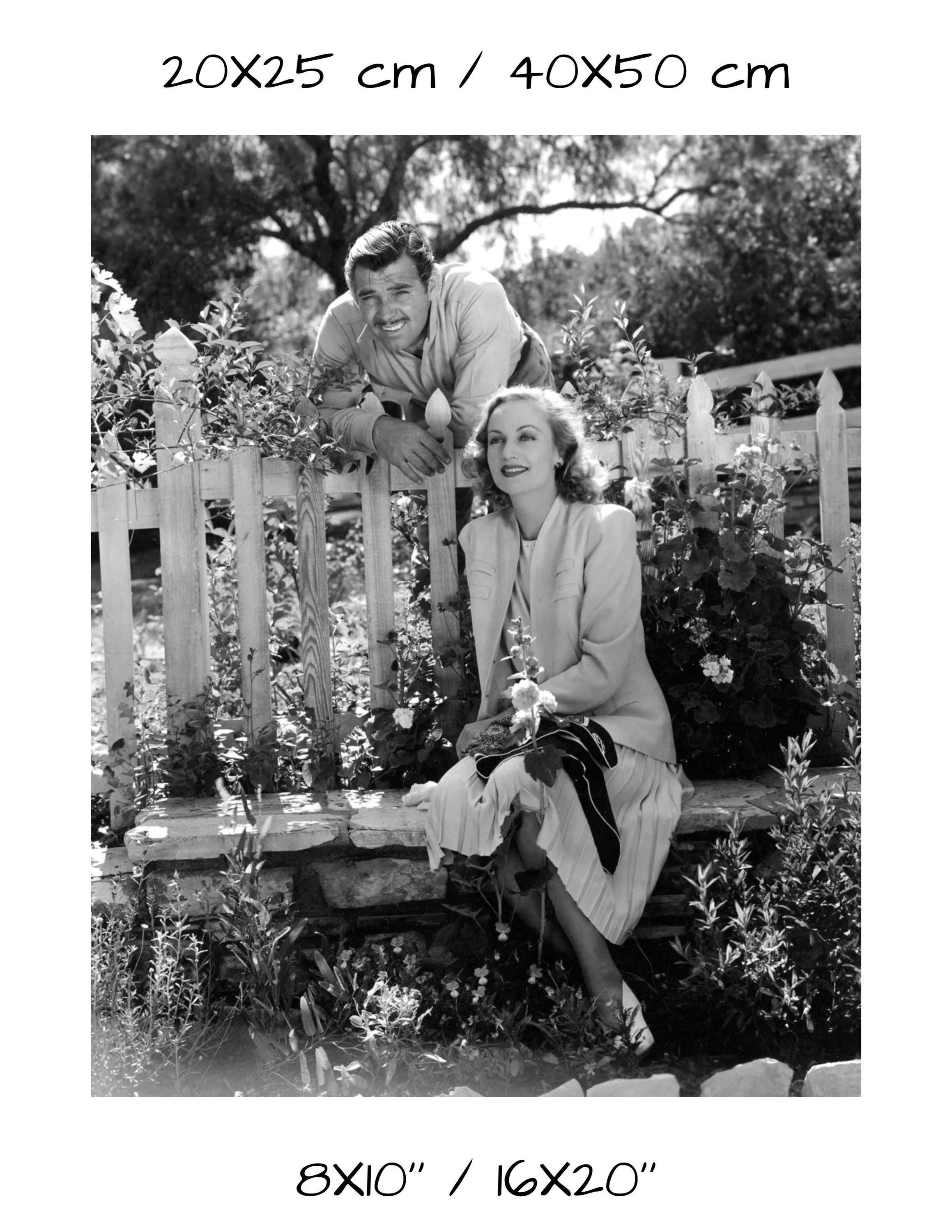 Carole Lombard & Clark Gable Vintage Photo Print - Classic Hollywood ...