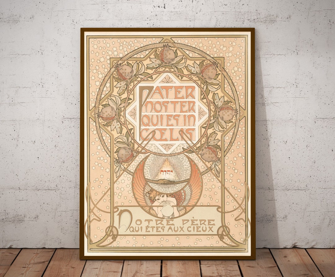 Alphonse Mucha Art Nouveau Poster: Pater Noster Vintage Print - Etsy