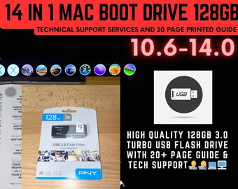Mac OS 8 in 1 Bootable USB Flash Drive With Guide and Tech Support - Etsy