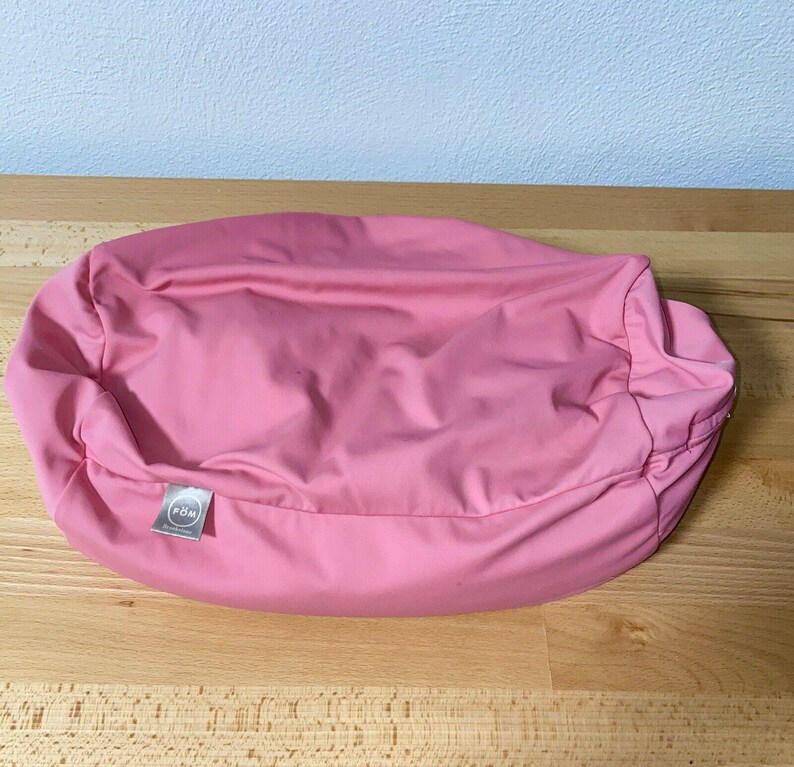 FOM Brookstone Pink Tube Microbead Nylon Plush Stuffed Pillow 12 With ...