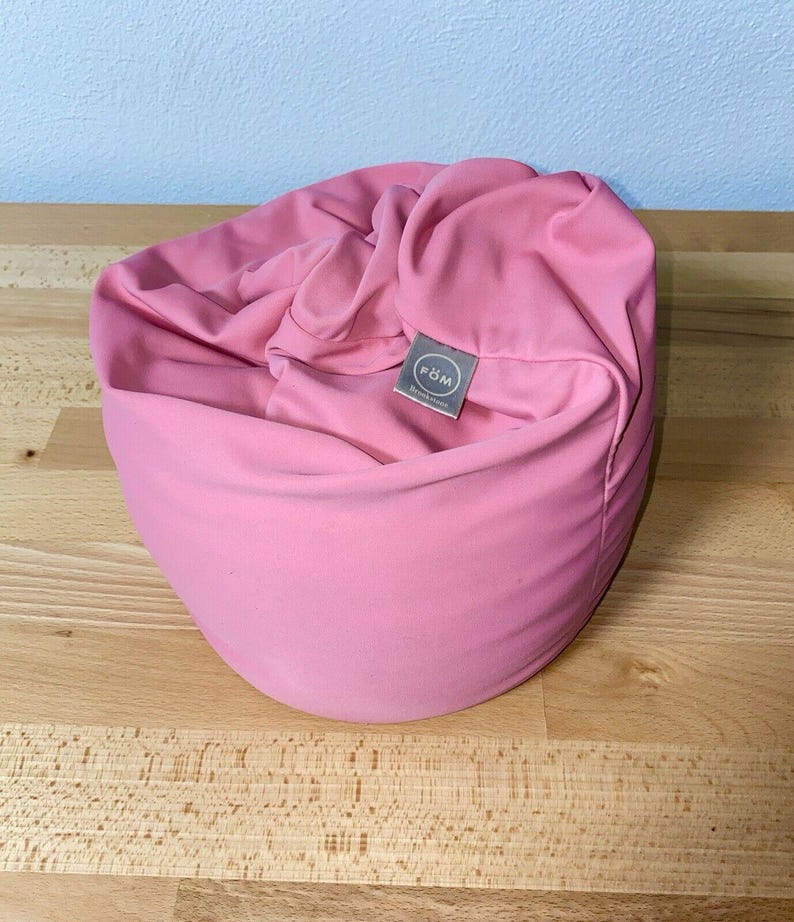 FOM Brookstone Pink Tube Microbead Nylon Plush Stuffed Pillow 12 With ...