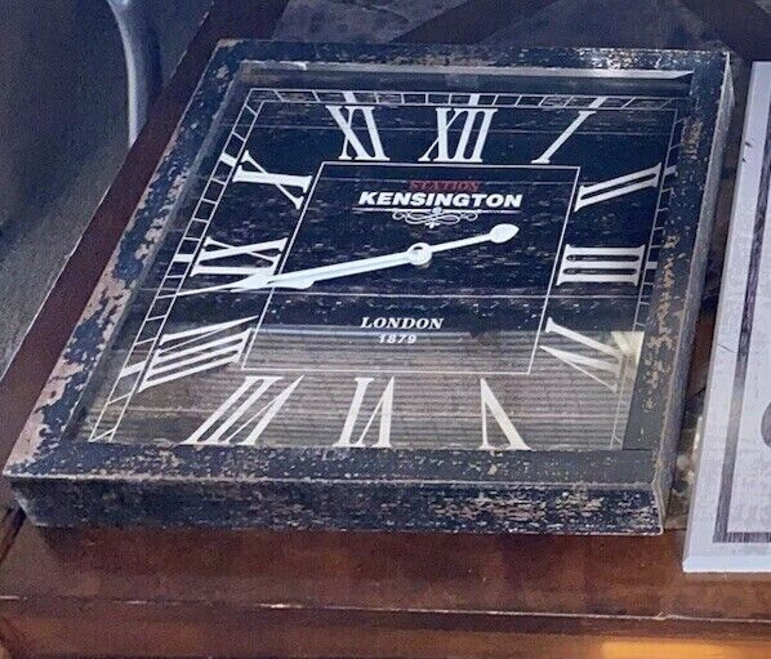 Vintage Kensington Station London Clock 1879 Yosemite Square Wooden ...