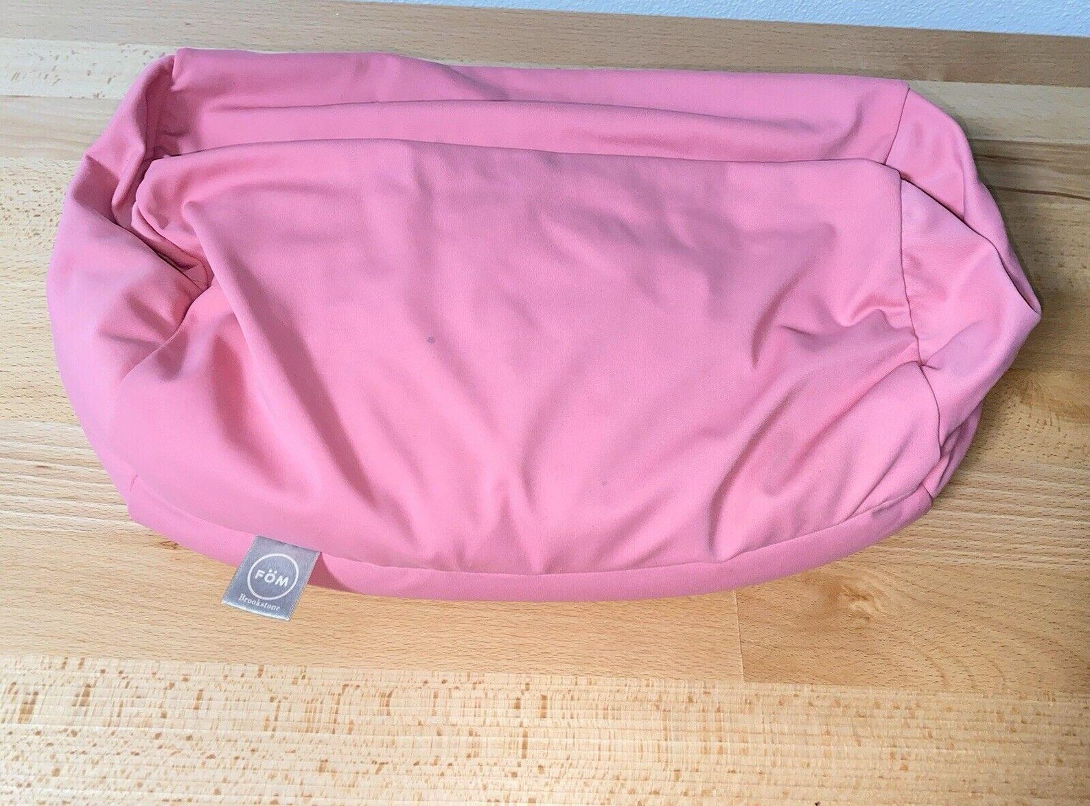 FOM Brookstone Pink Tube Microbead Nylon Plush Stuffed Pillow 12 With ...