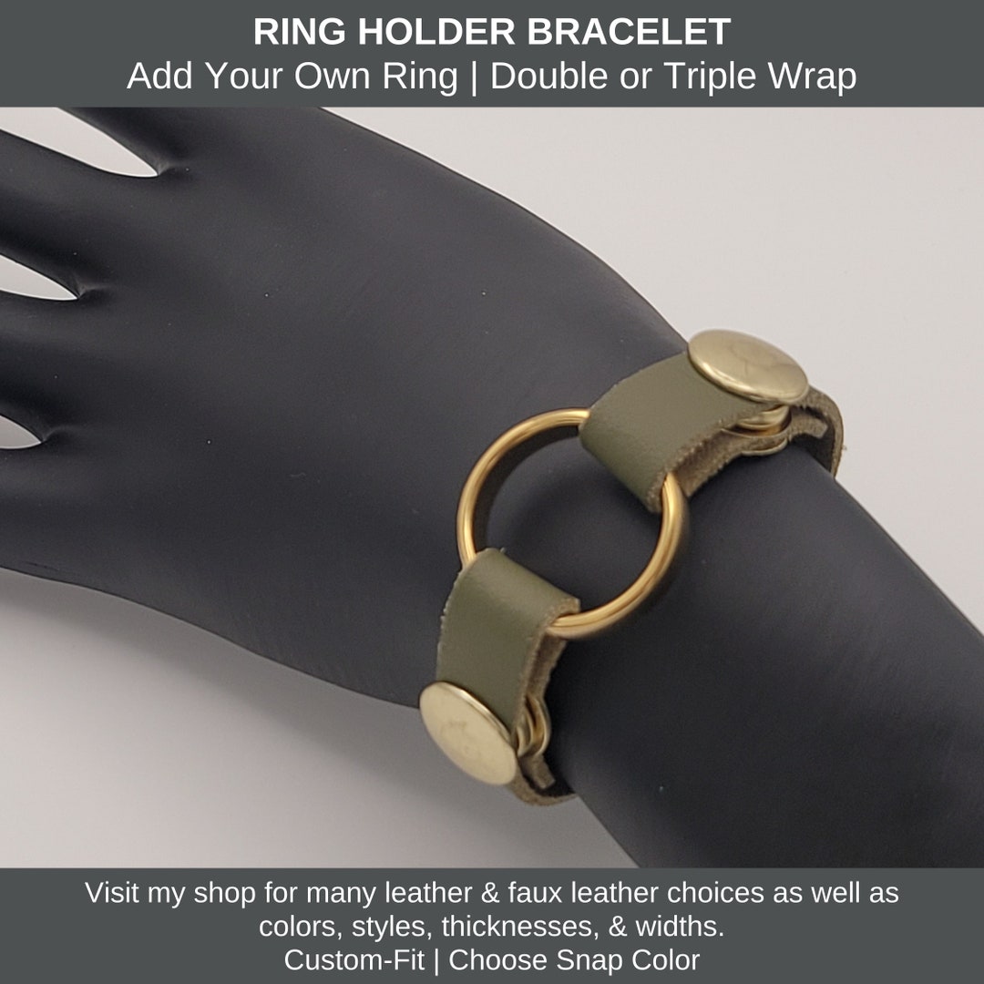 Widow Bracelet Faux Vegan Leather 3/8 Inch Petite Soft Army Green ...