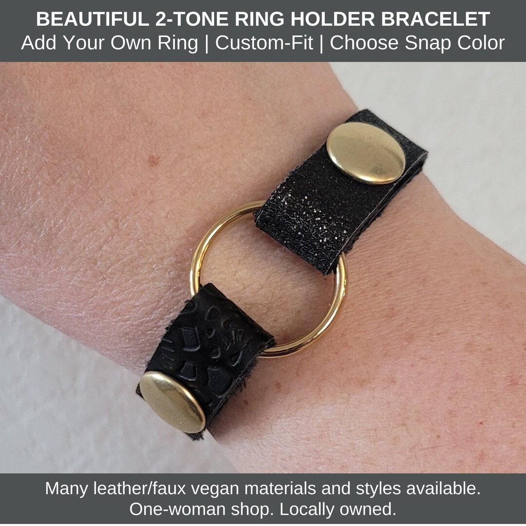 Black Tie Affair Widows Bracelet Wear a Loved Ones's Ring 2-tone Black ...