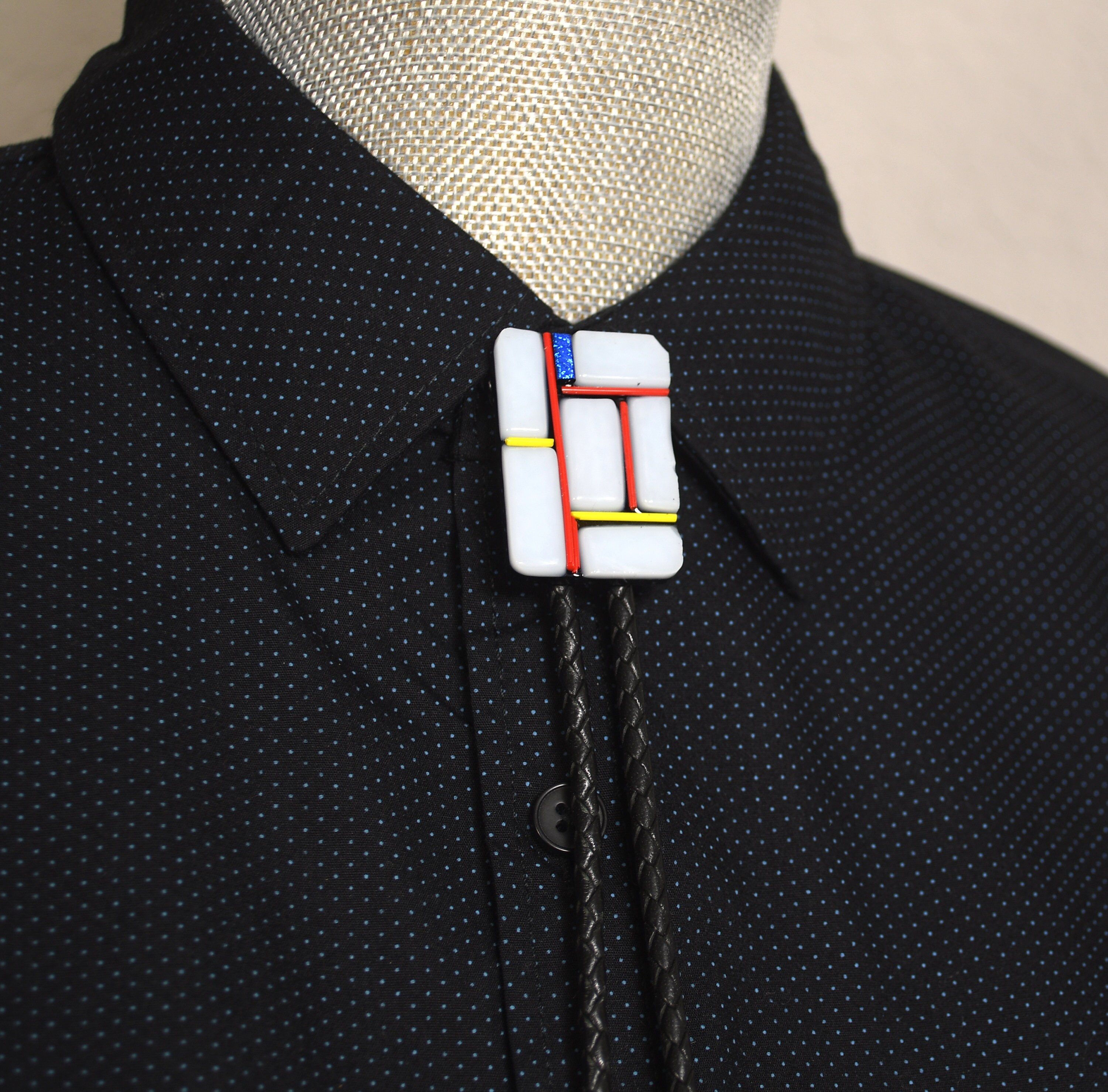 Bolo Tie, Mondrian Inspired, Modern Art, Neckwear, Vibrant Colors ...