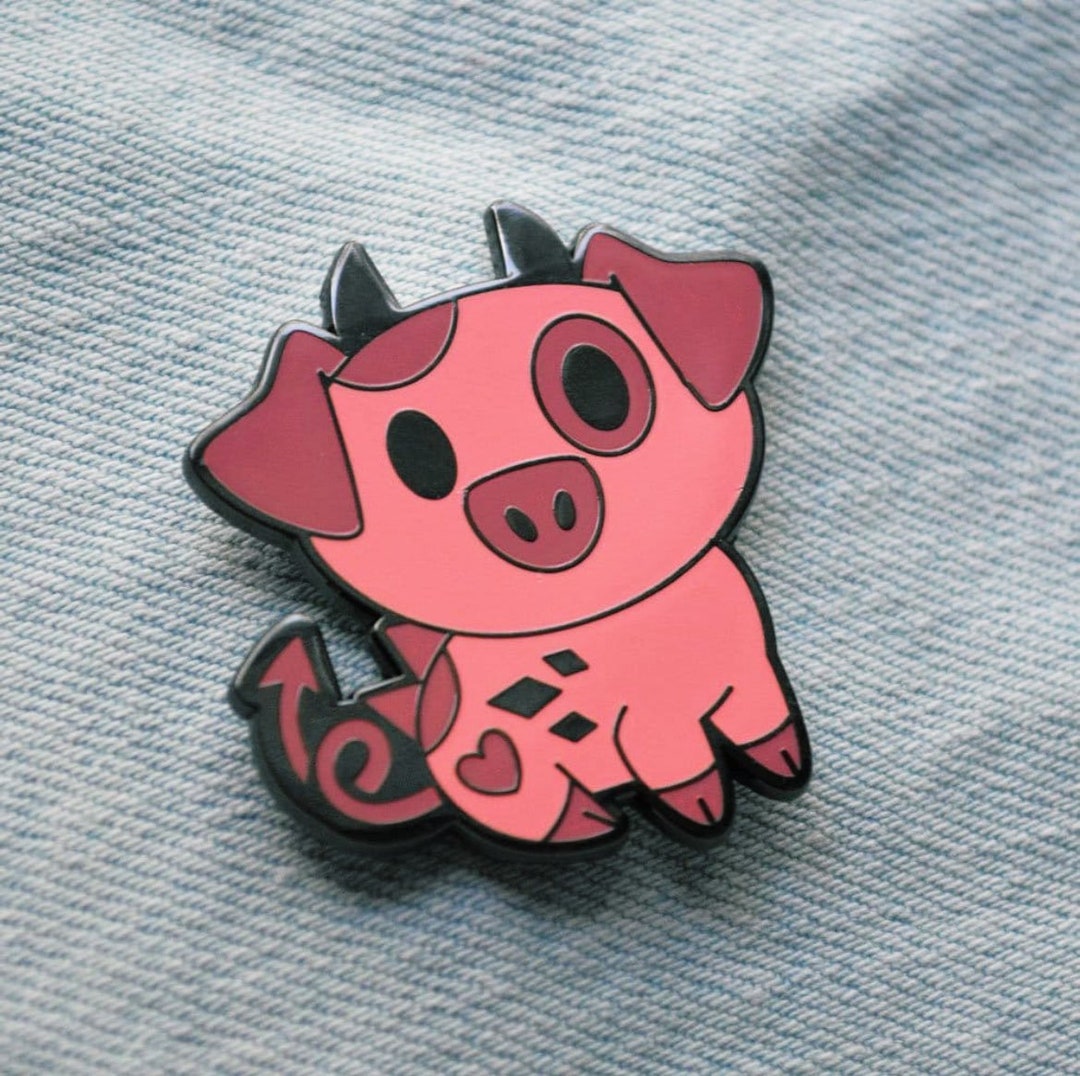 Hazbin Hotel Fat Nuggets Enamel Pin Angeldust Pet Pig Button - Etsy