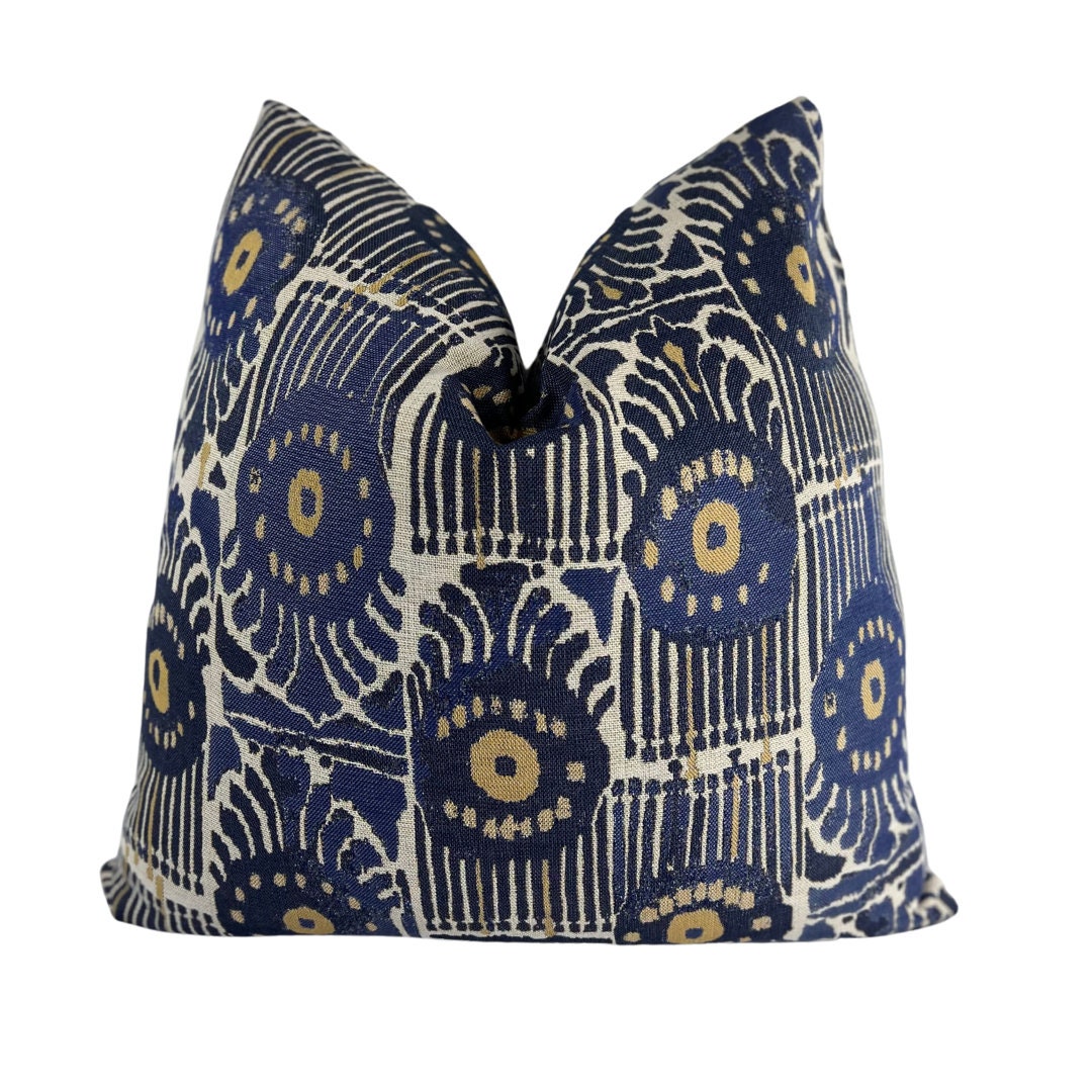 Cosmo Funky Blue Pillow Cover - Etsy