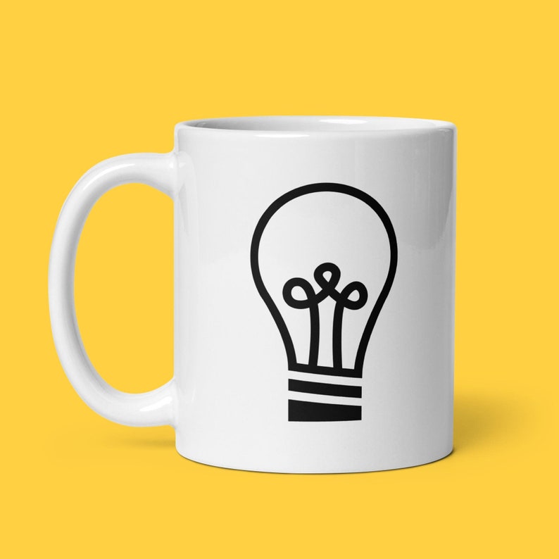 Simplistic Light Bulb Idea Mug A Simple, Minimalistic Design for Big ...