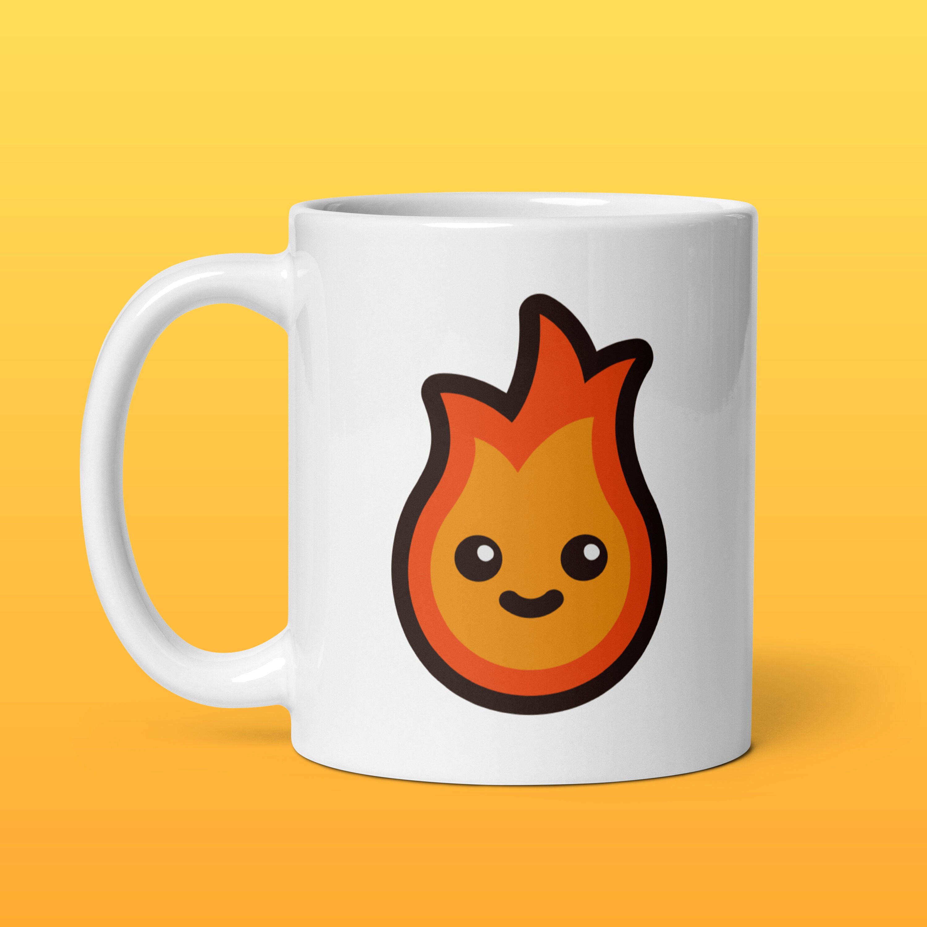 Cute & Simple Fireball Mug | an Adorable, Fiery Hot Flame Design - Etsy