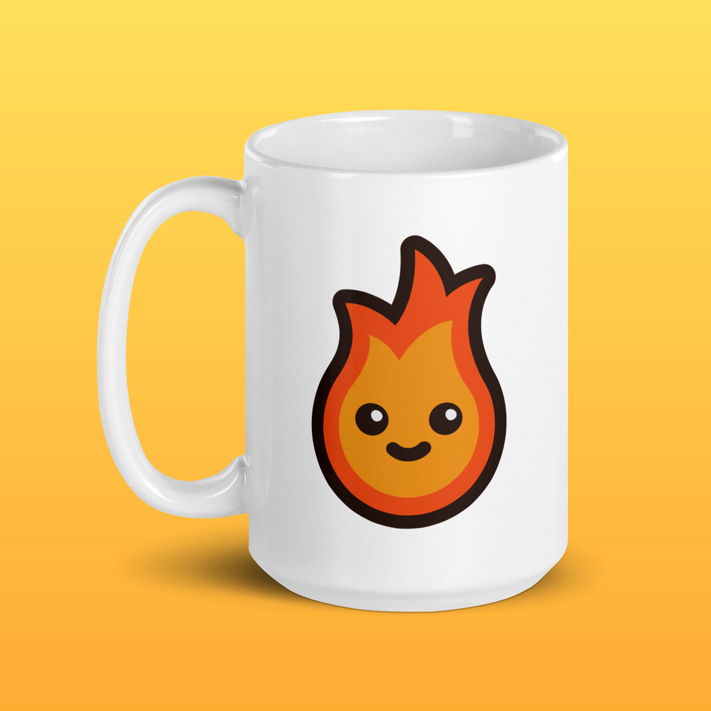 Cute & Simple Fireball Mug | an Adorable, Fiery Hot Flame Design - Etsy