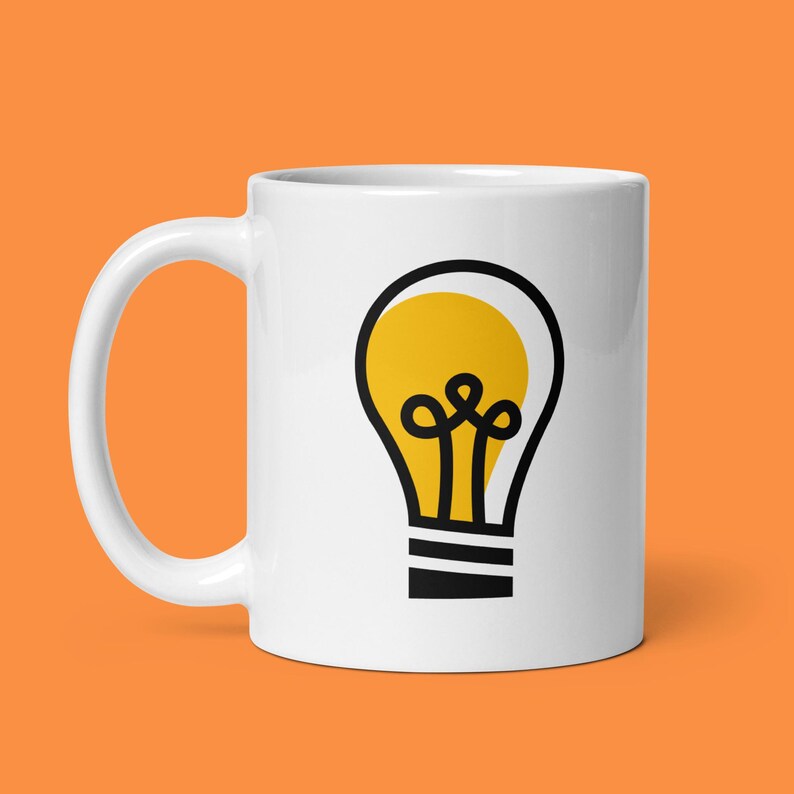 Simplistic Light Bulb Idea Mug A Simple, Minimalistic Design for Big ...