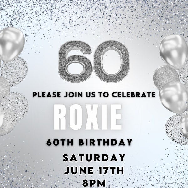 60th Birthday Flyer - Etsy