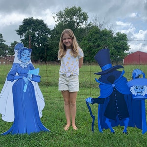 Haunted Mansion Ghost Bride and Hatbox Ghost Yard Display Cutouts - Etsy