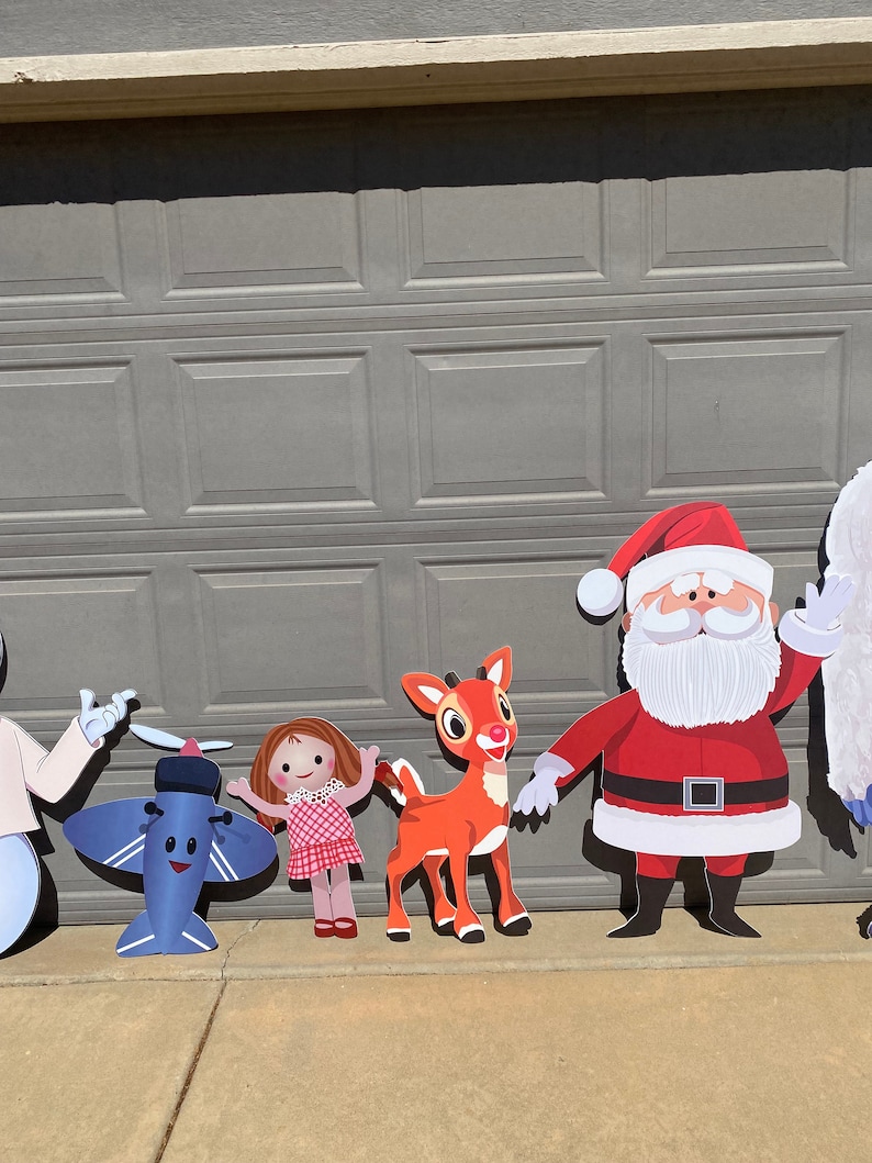 HUGE! Rudolph and Gang Yard Art Display, Large - Etsy