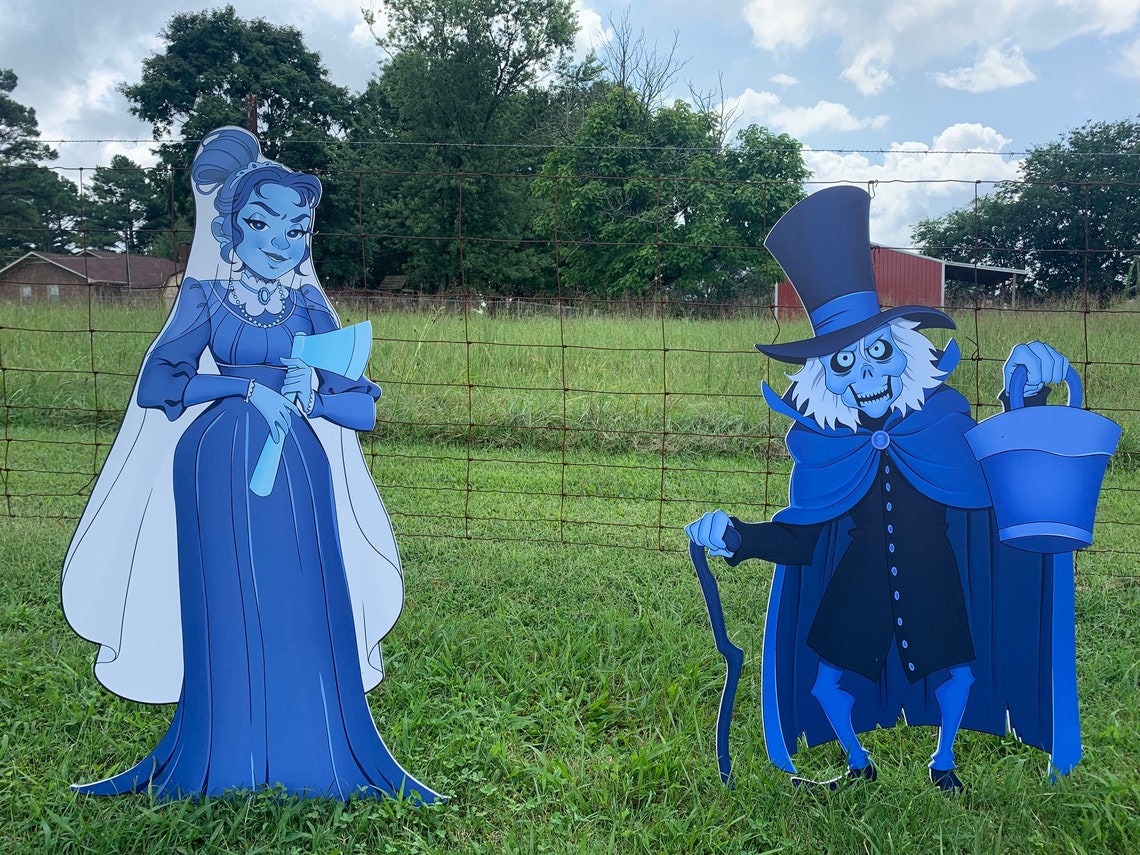 Haunted Mansion Ghost Bride and Hatbox Ghost Yard Display - Etsy