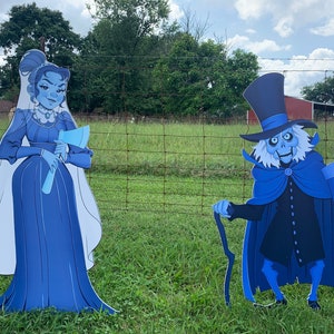 Haunted Mansion Ghost Bride and Hatbox Ghost Yard Display Cutouts - Etsy