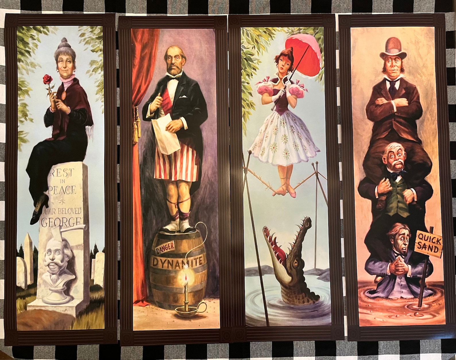 Set of 4 Haunted Mansion Portraits From Disney Haunted Mansion - Etsy
