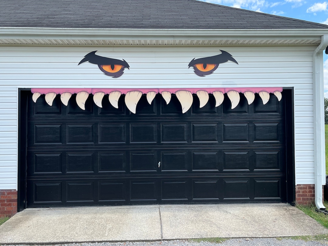 HUGE Monster Garage House Eyes and Teeth Decoration Vibrant Colors ...