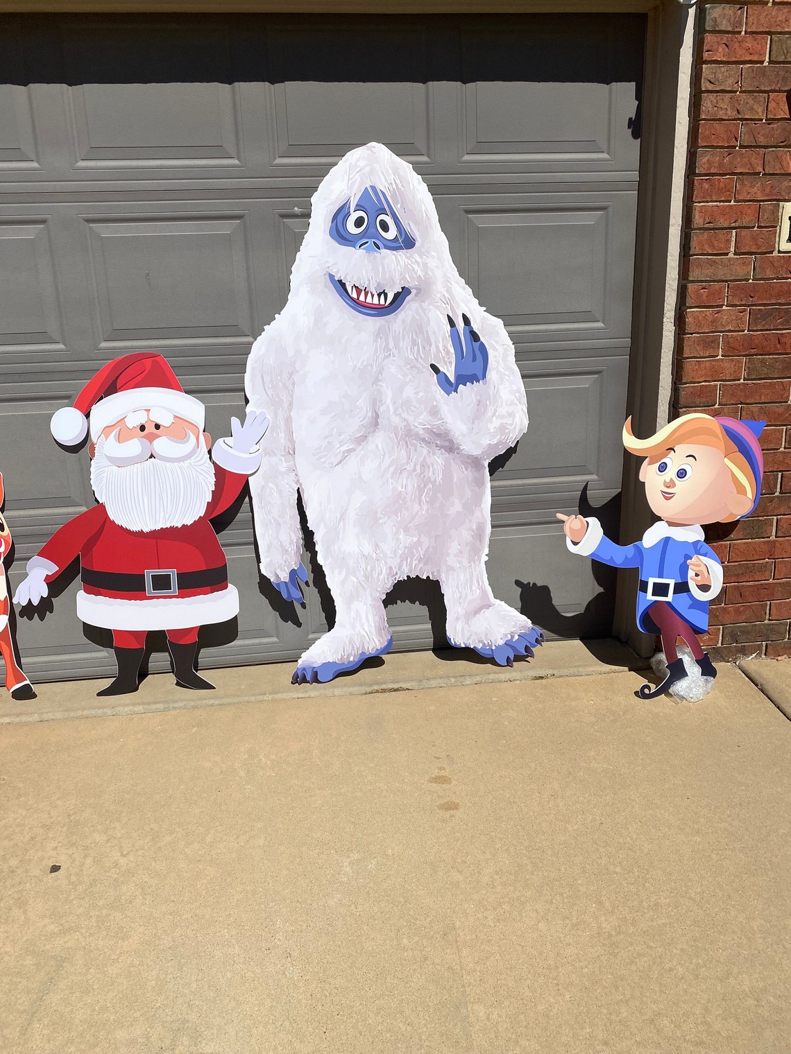 HUGE Rudolph and Gang Yard Art Display Large - Etsy