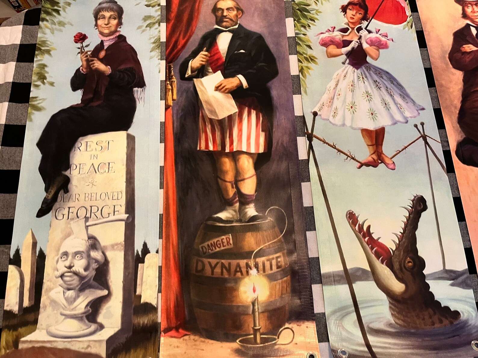 Set of 4 Haunted Mansion Portraits From Disney Haunted Mansion - Etsy