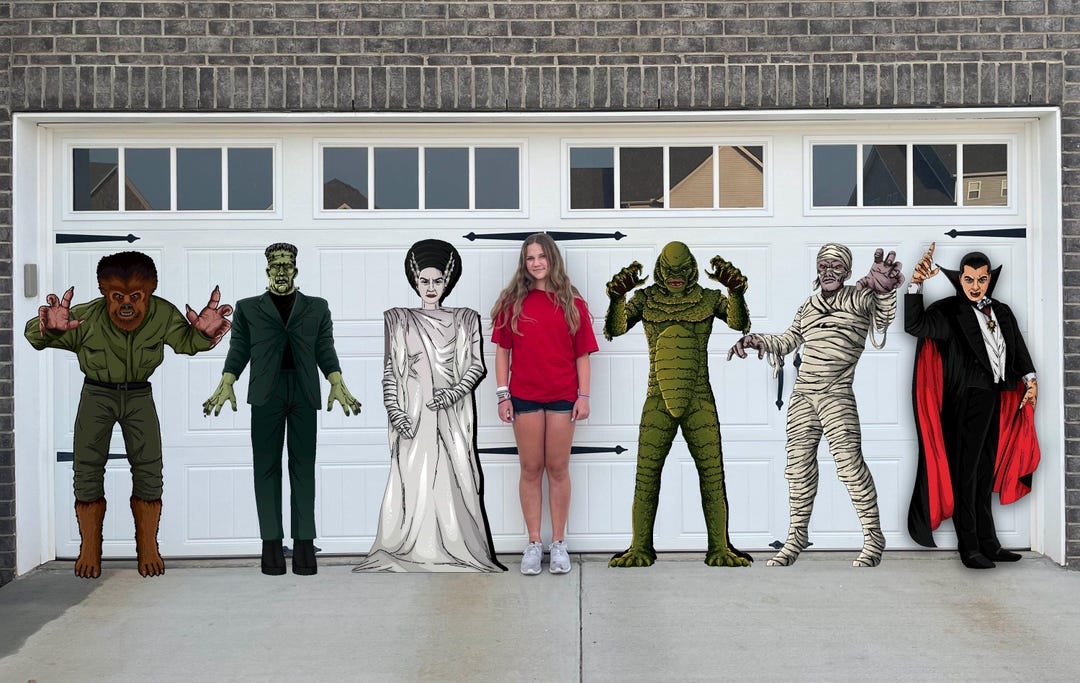 Classic Horror Monster Cutouts 5ft Tall! Pick 2, 4 or All 6! - Etsy