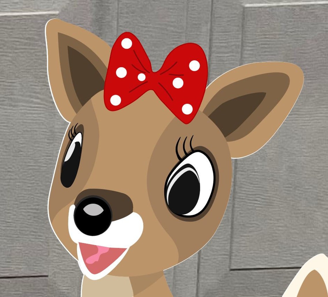 HUGE Rudolph and Gang Yard Art Display Large - Etsy