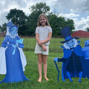 Haunted Mansion Ghost Bride and Hatbox Ghost Yard Display Cutouts - Etsy