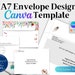 A7 Envelope Custom Design Canva Template Editable & Printable DIY and ...