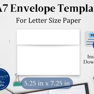 Printable A7 Envelope Template PDF Download | Print With Letter Size ...