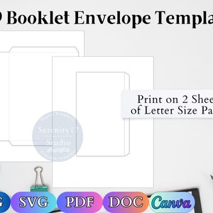 6x9 Booklet Envelope Printable Canva Templates + Png Svg Pdf Doc ...