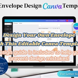 A6 Envelope Custom Design Canva Template | Editable & Printable | DIY ...