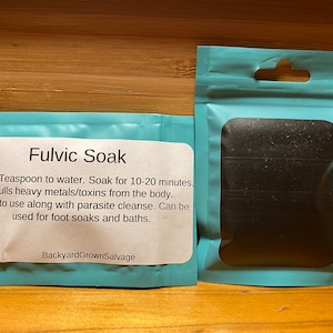 Fulvic Detox Soak * Heavy Metals * Bath Soaks * Foot Soaks * Parasites ...