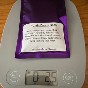 Fulvic Detox Soak * Heavy Metals * Bath Soaks * Foot Soaks * Parasites ...