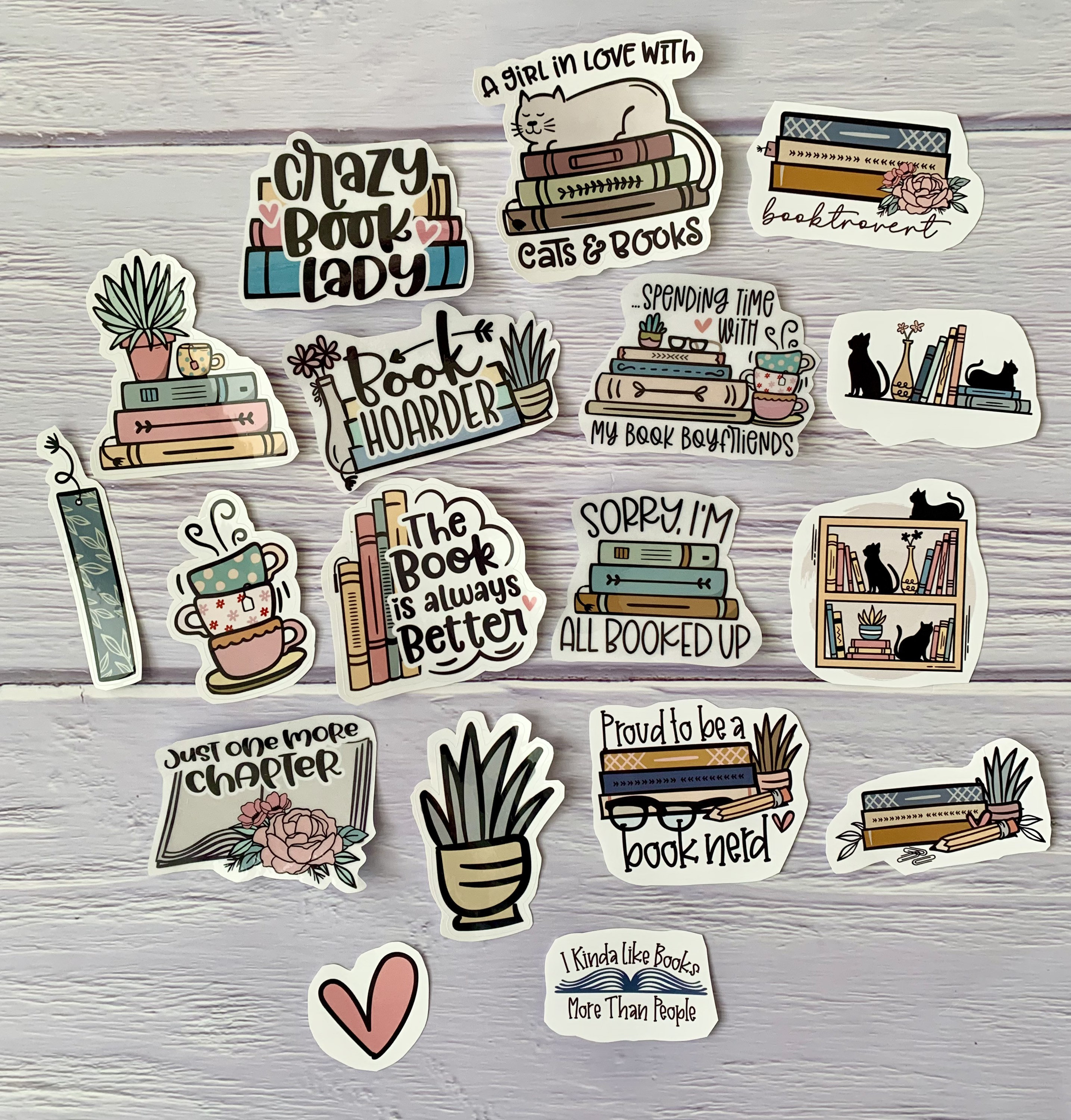 Book Lovers Stickers Bundle, Choose Your Own Stickers, Journal Stickers ...