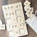 Wood Word Building Board | CVC Spelling Board | Wooden Letter Tiles ...