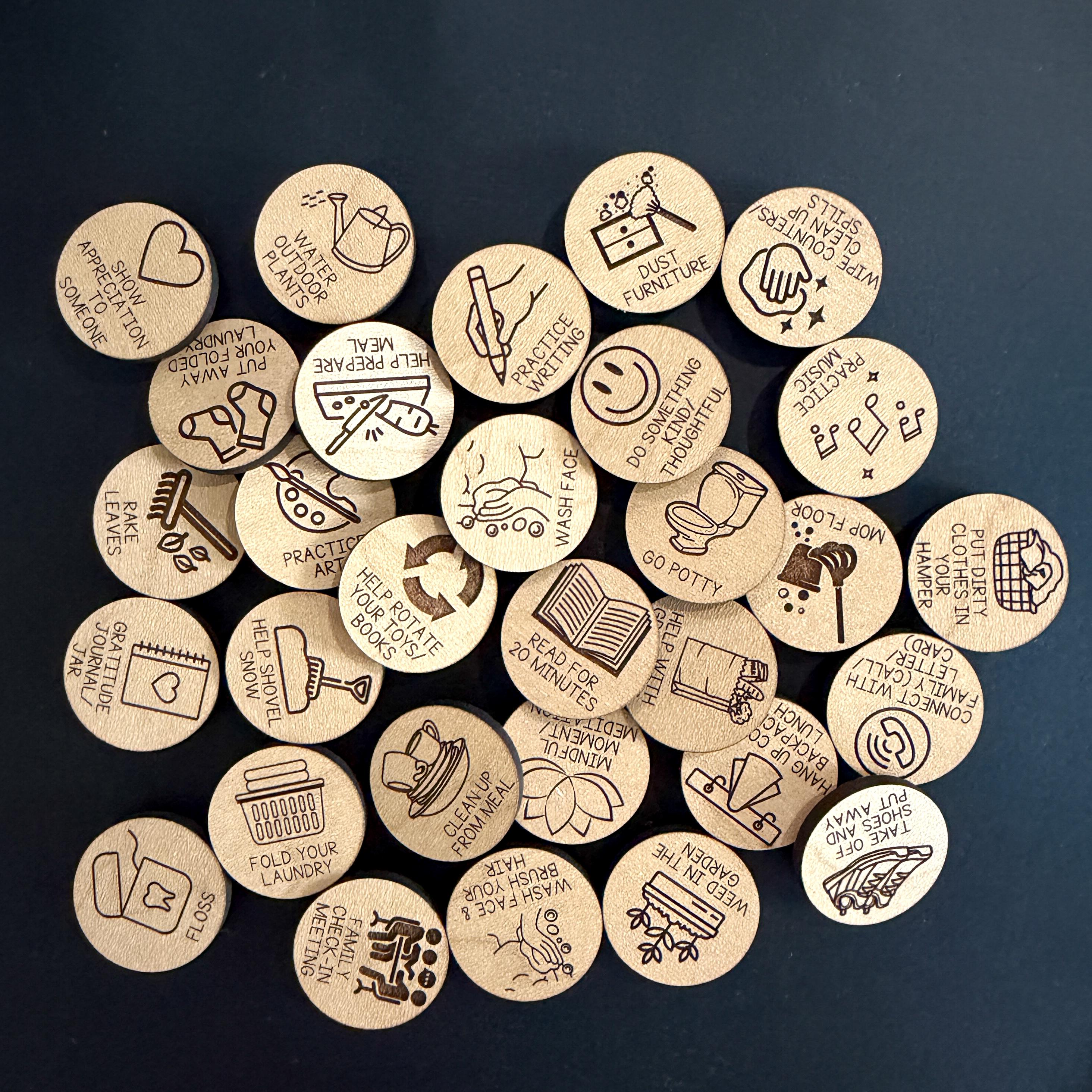 Custom Tokens for Kids Personalized Chore Chart - Etsy