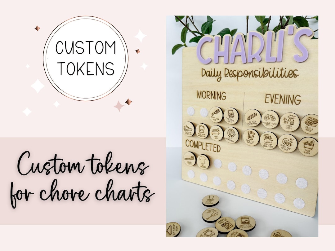 Custom Tokens for Kids Personalized Chore Chart - Etsy