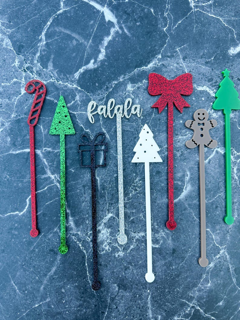 Christmas Cocktail Swizzle Stick | Christmas Drink Stirrer | Signature ...