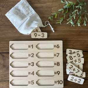 Wood Math Board | Addition and Subtraction | Hands-on Learning ...