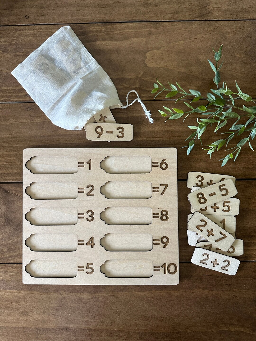 Wood Math Board | Addition and Subtraction | Hands-on Learning ...