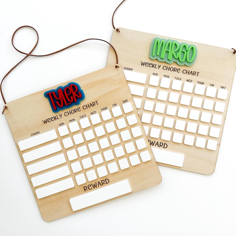 Personalized Kids Chore Chart - Reusable Whiteboard, Daily Routine ...