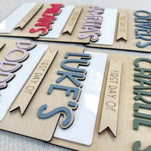 First and Last Day of School Sign | Wood Reusable Erasable Sign ...