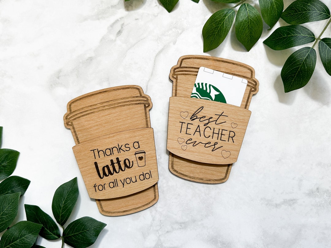 Teacher Gift Card Holder | Coffee Lover | Teacher Appreciation Gift ...