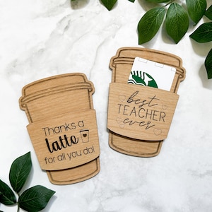 Teacher Gift Card Holder | Coffee Lover | Teacher Appreciation Gift ...